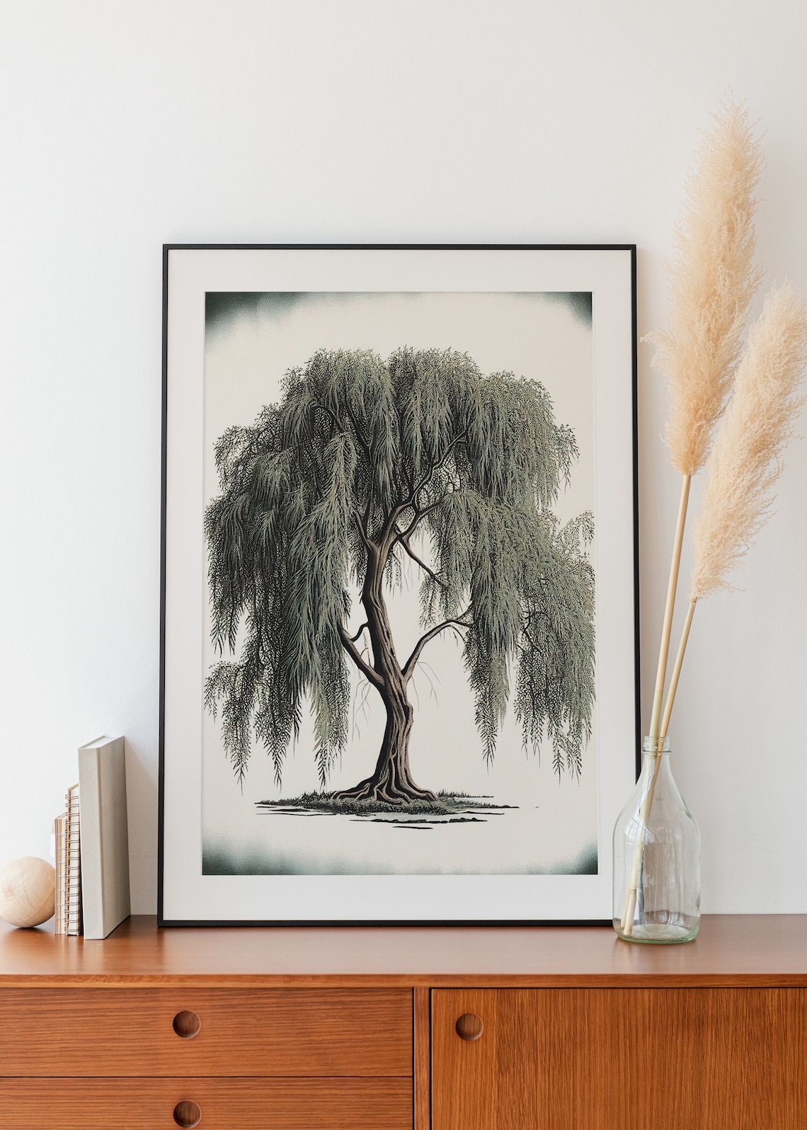 Rustic Weeping Willow Tree Art | PRINTABLE | Vintage Wall Art | Home ...