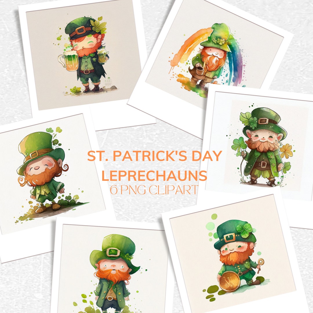 Watercolor St Patrick's Day Clipart PNG, Leprechaun Art, St Patrick's ...