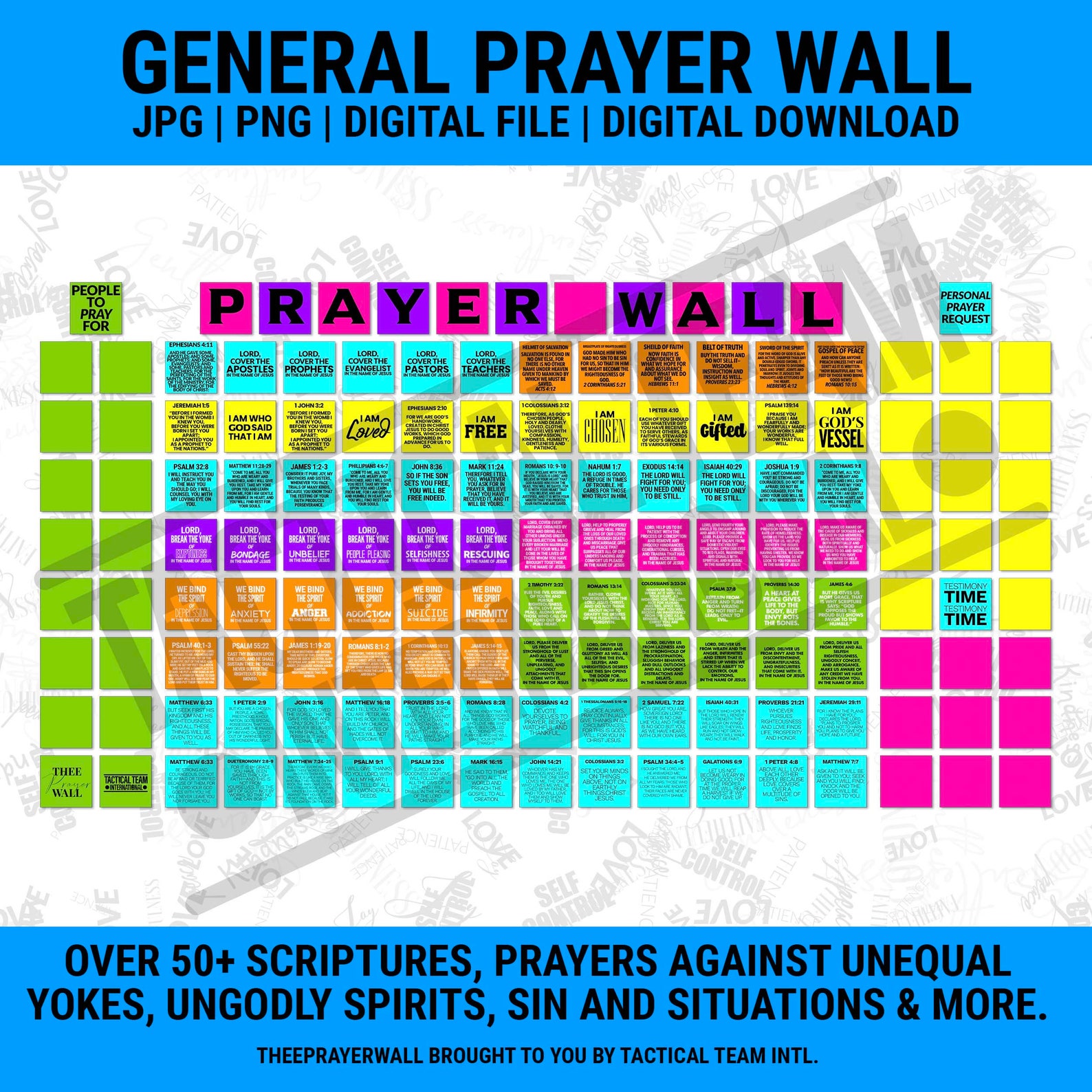 Digital Prayer Wall | Wall Decor | Bible Scriptures | Christian Faith ...