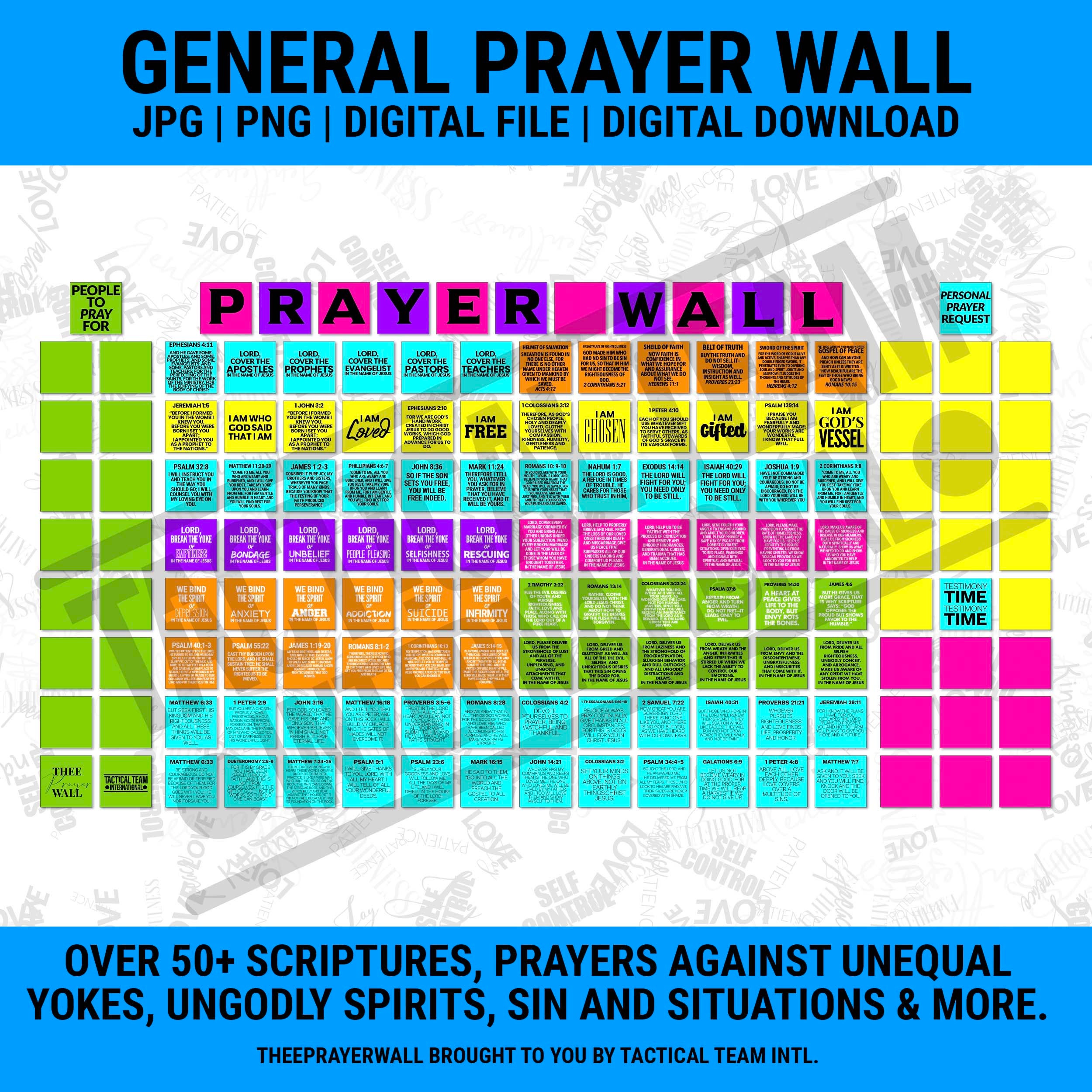 Digital Prayer Wall | Wall Decor | Bible Scriptures | Christian Faith ...
