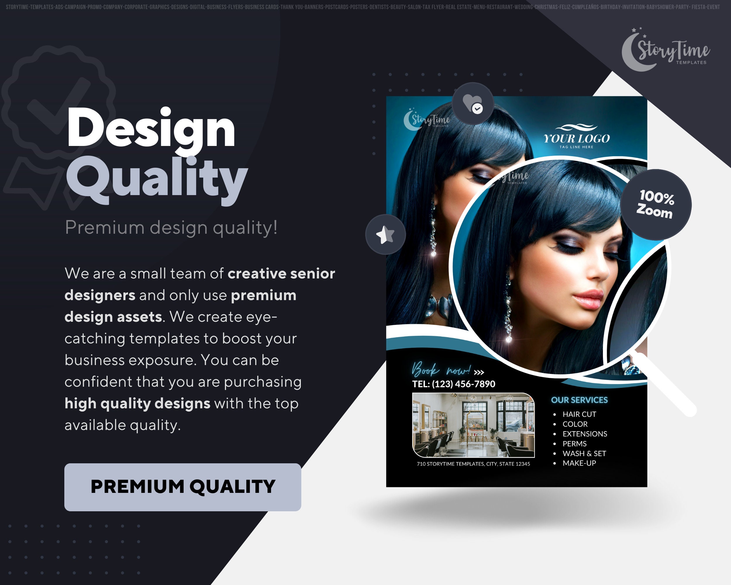 Black Hair Salon Templates Free