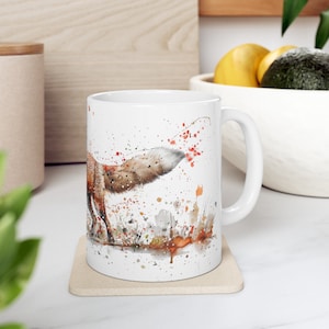 Red Fox Wildlife Mug - Wildlife Painting, Eco-friendly Coffee Mug, Tea ...
