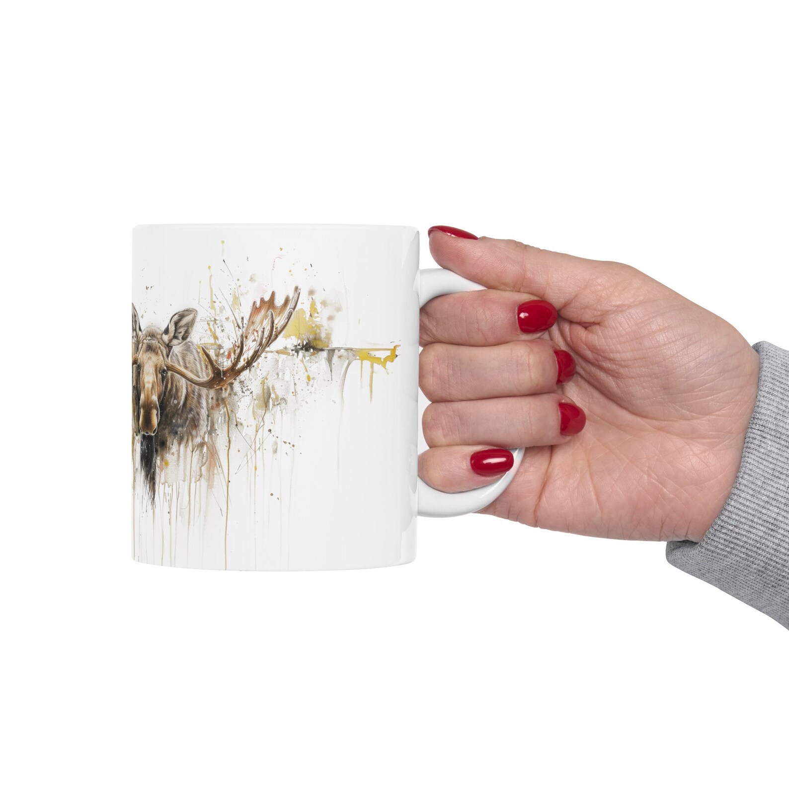 Moose Wildlife Mug - Wildlife Painting, Eco-friendly Coffee Mug, Tea ...