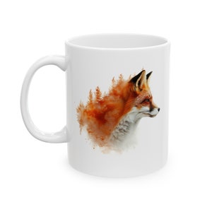 Red Fox Wildlife Mug, Wildlife Painting, Eco-friendly Coffee Mug, Fox ...