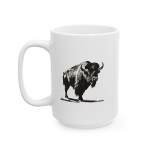 Bison Wildlife Mug - Wildlife Painting, Eco-friendly Coffee Mug, Tea ...