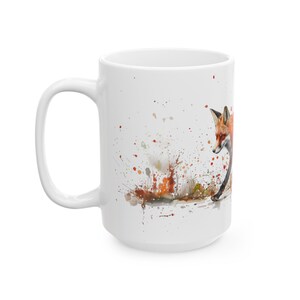 Red Fox Wildlife Mug Wildlife Painting, Eco-friendly Coffee Mug, Tea ...