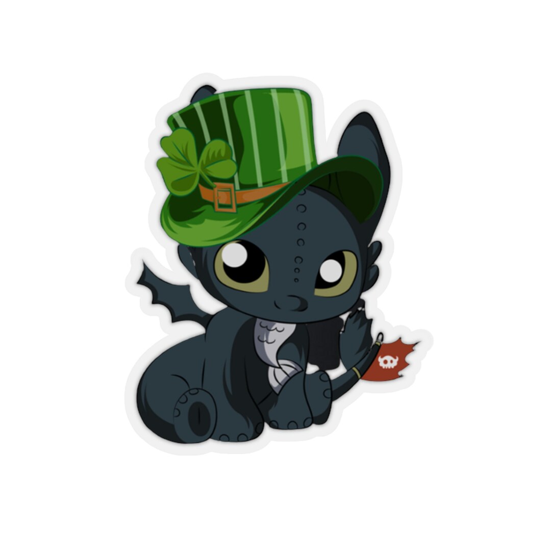 St Patrick's Day Toothless Kiss-cut Stickers - Etsy