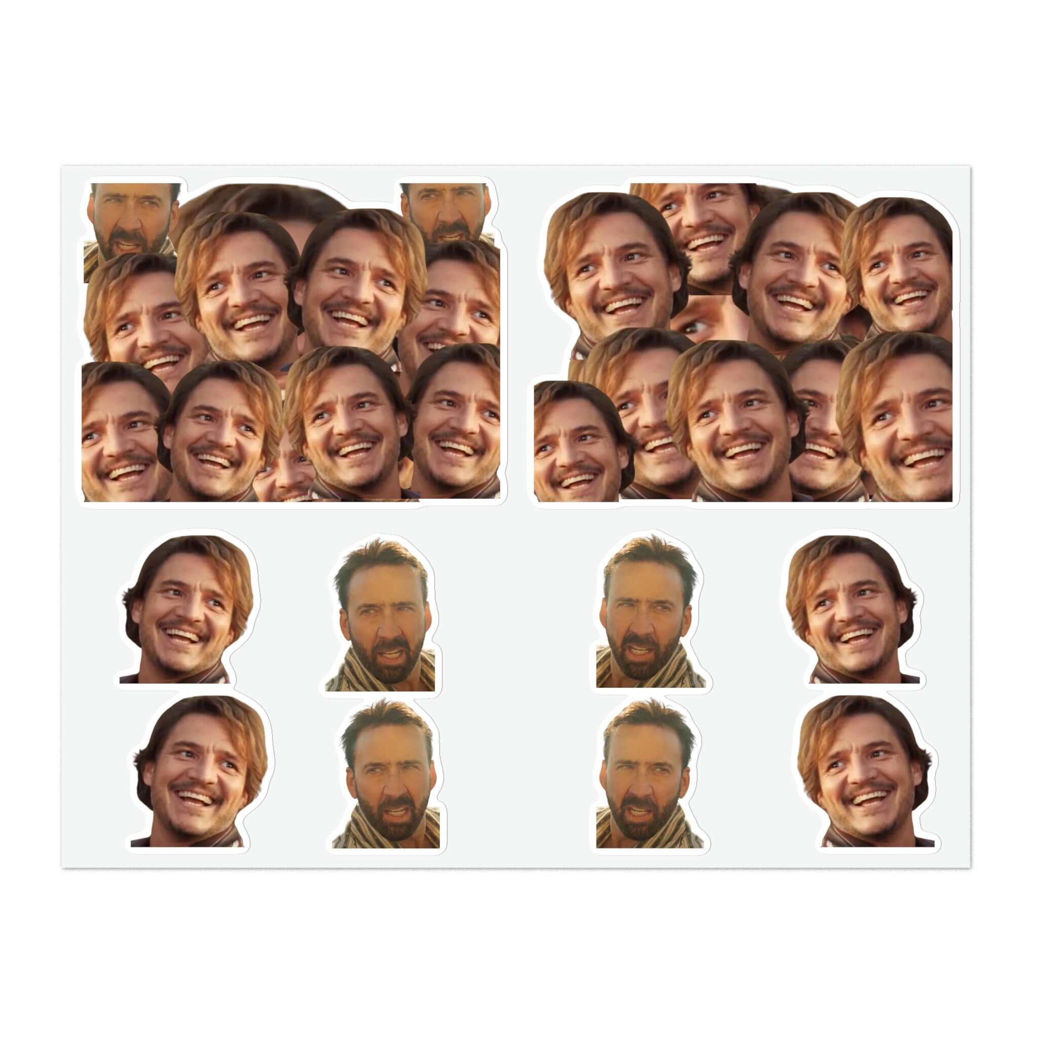 Pedro Pascal & Nicolas Cage Meme Sticker Sheet Bundle, 10pcs - Etsy Canada