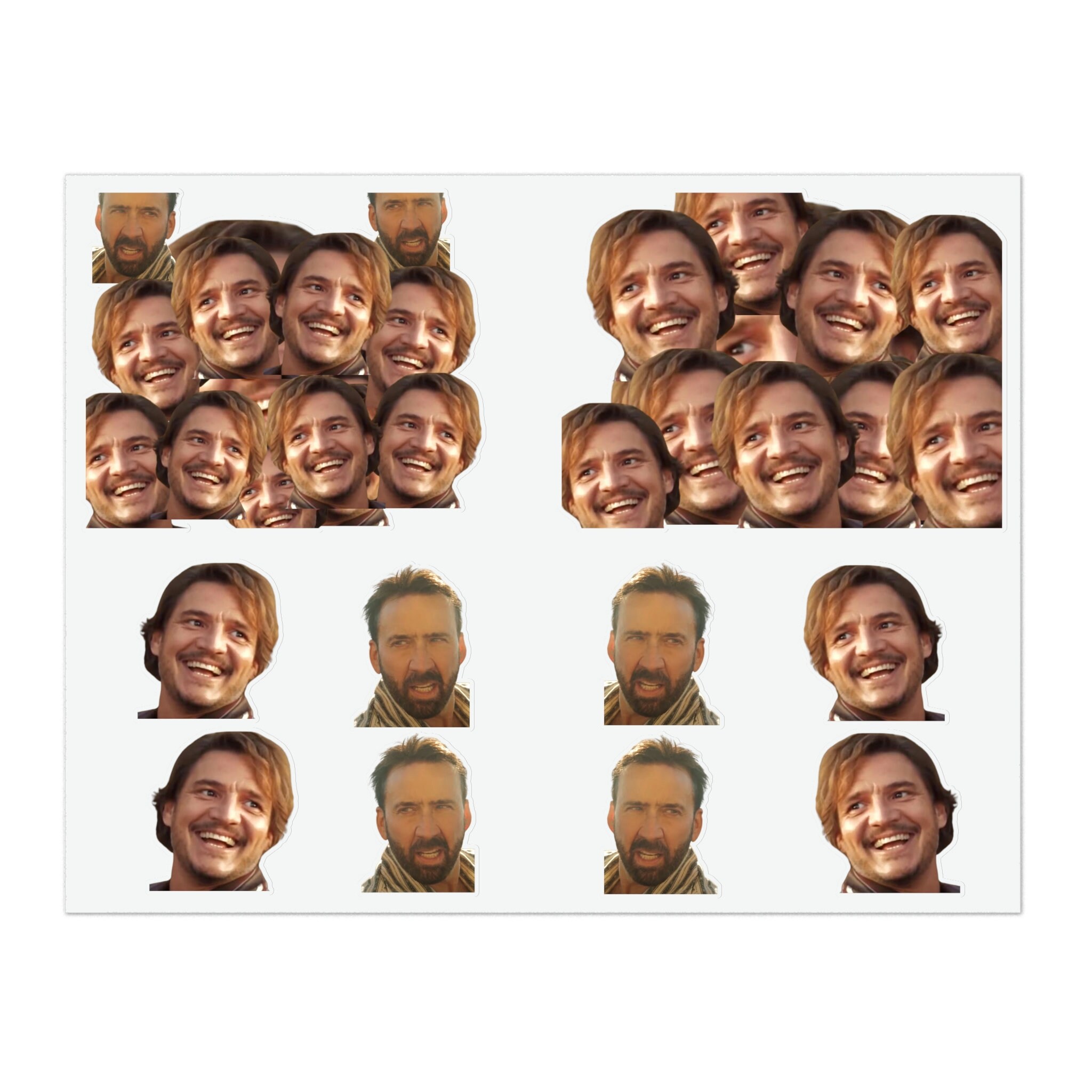 Pedro Pascal & Nicolas Cage Car Meme Sticker Sheets - Etsy