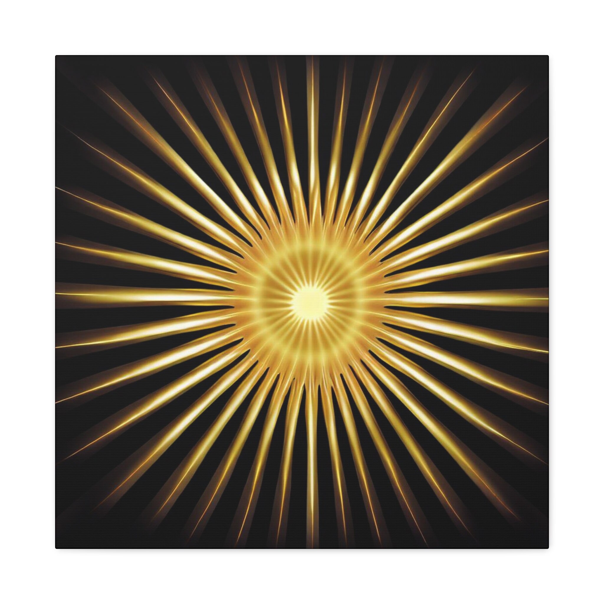 Gold Sunburst Abstract Art Piece 6, a Digital Art Print by Laura ...