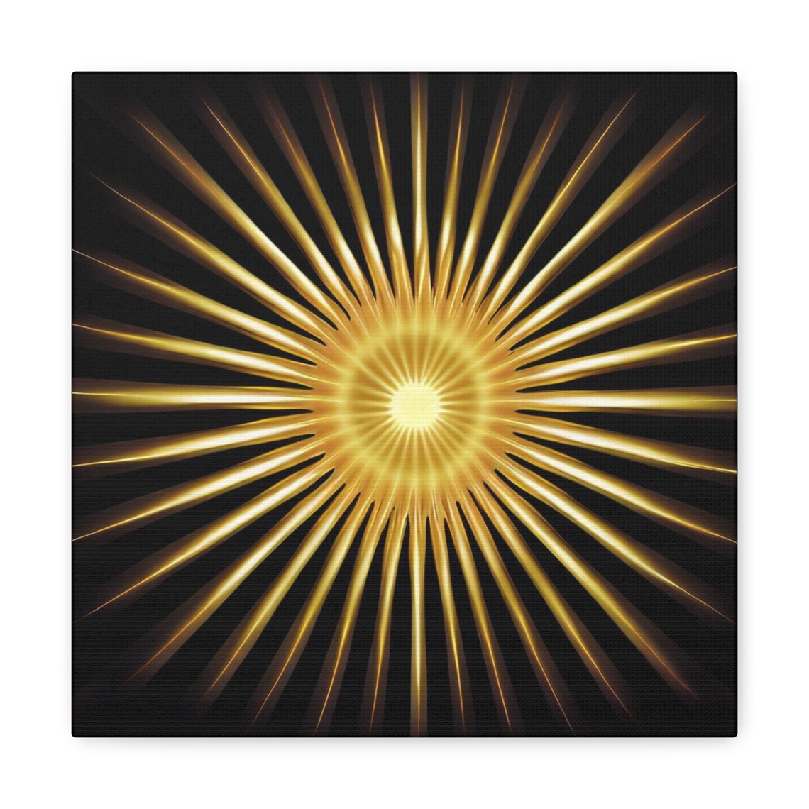 Gold Sunburst Abstract Art Piece 6, a Digital Art Print by Laura ...