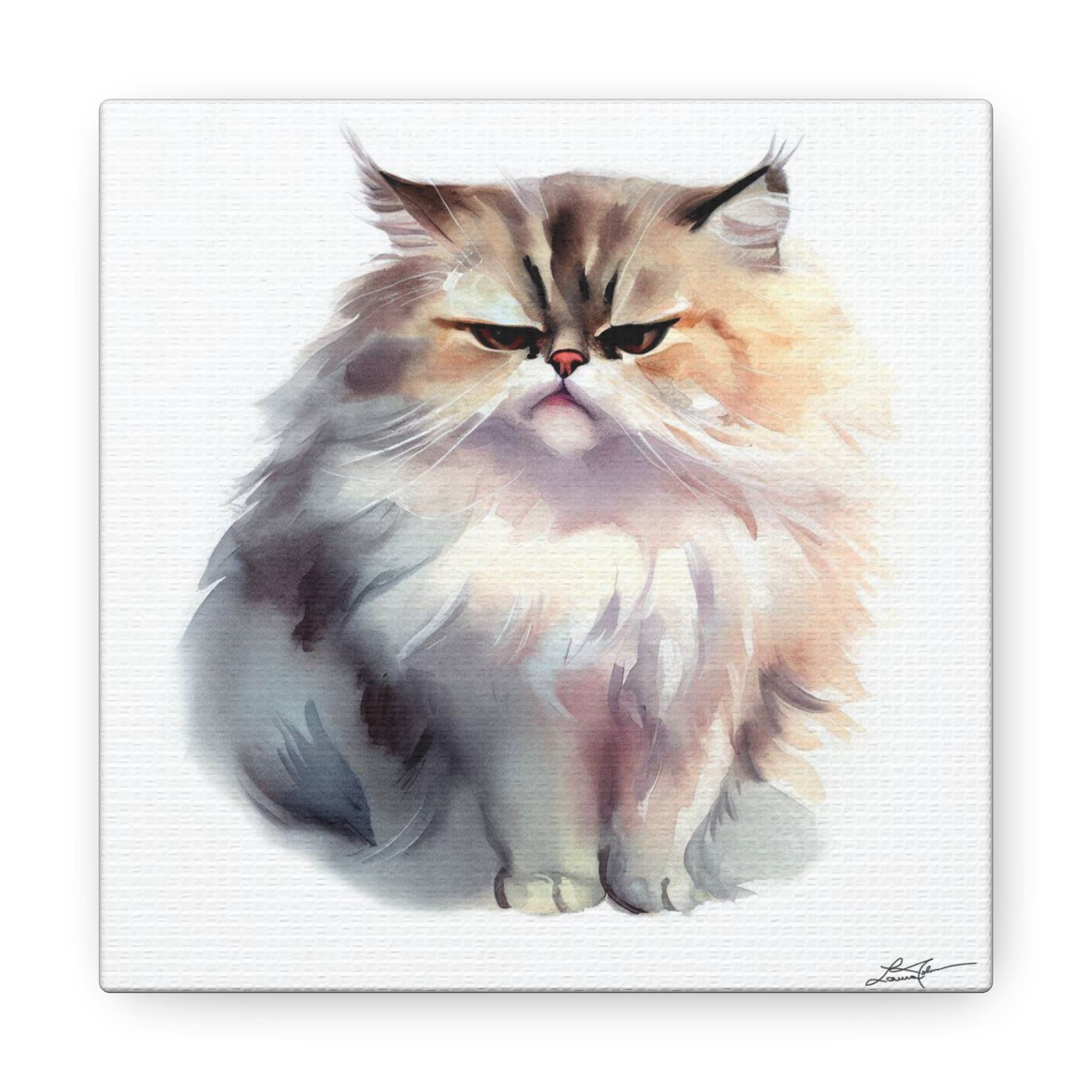 Piglet of the Cranky Cats Collection Art Print on Gallery Wrapped ...