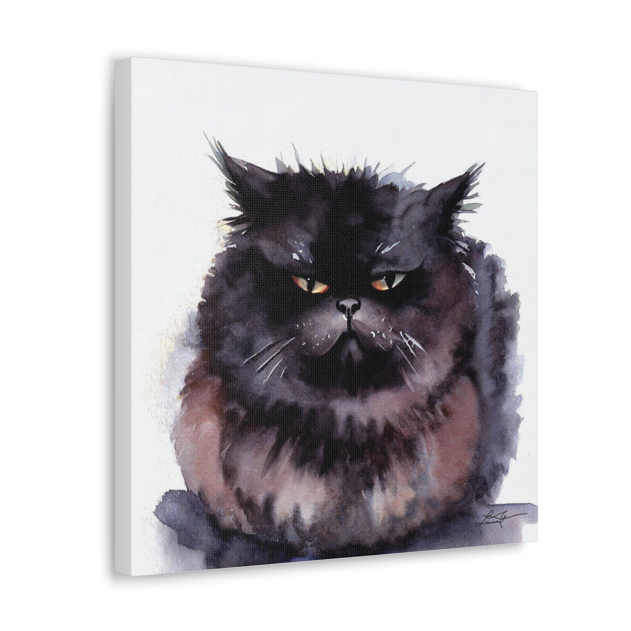 Pyewacket of the Cranky Cats Collection Art Print on Gallery Wrapped ...