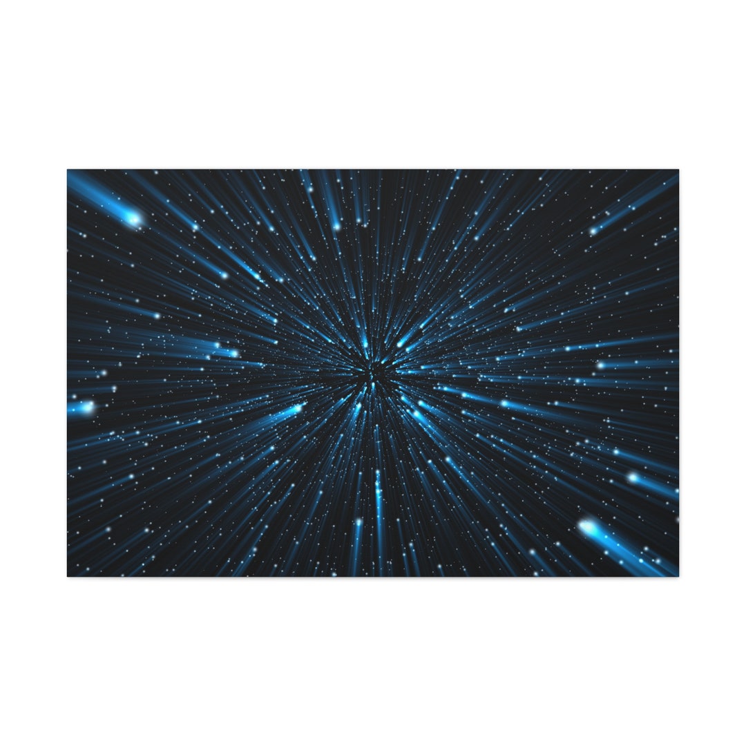 Warp-speed Hyper-speed Travelling Through Space Print on Gallery Wrap ...