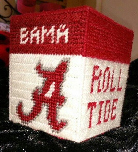 College Team Tissue Box Cover Alabama - Etsy
