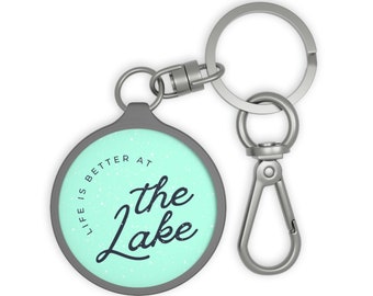 Lake Life Keychain, Lake Life Nautical Snap Tab FOB Key Chain, Outdoor ...