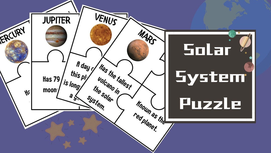 Explore the Cosmos With This Fun Solar System Puzzle! - Etsy
