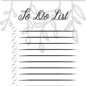 Flower Theme To-do List Pack - Printable - Etsy