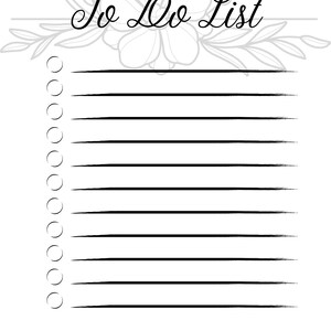 Flower Theme To-do List Pack - Printable - Etsy