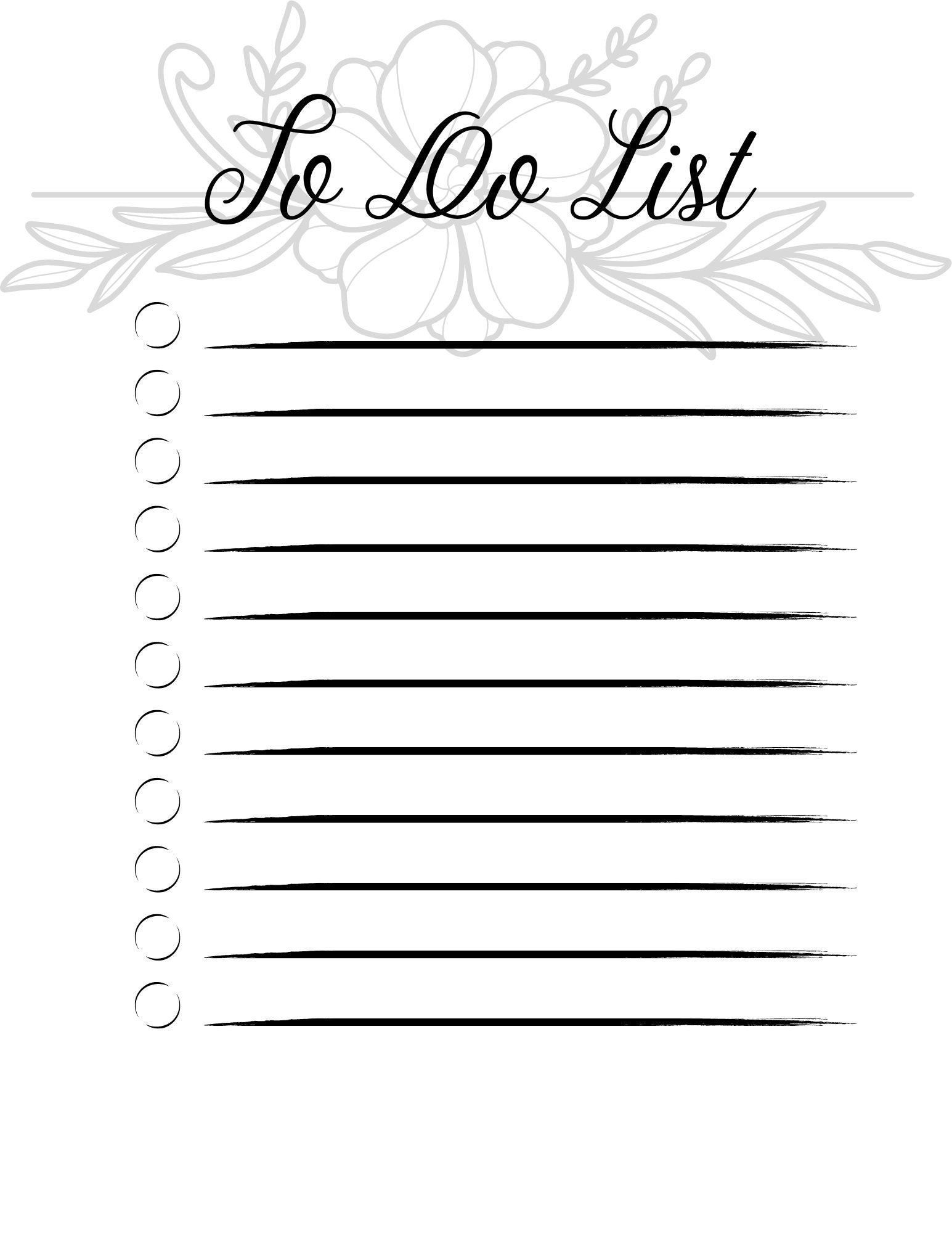 Flower Theme To-do List Pack - Printable - Etsy