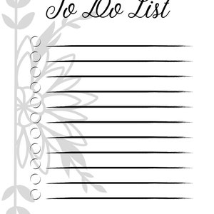 Flower Theme To-do List Pack - Printable - Etsy