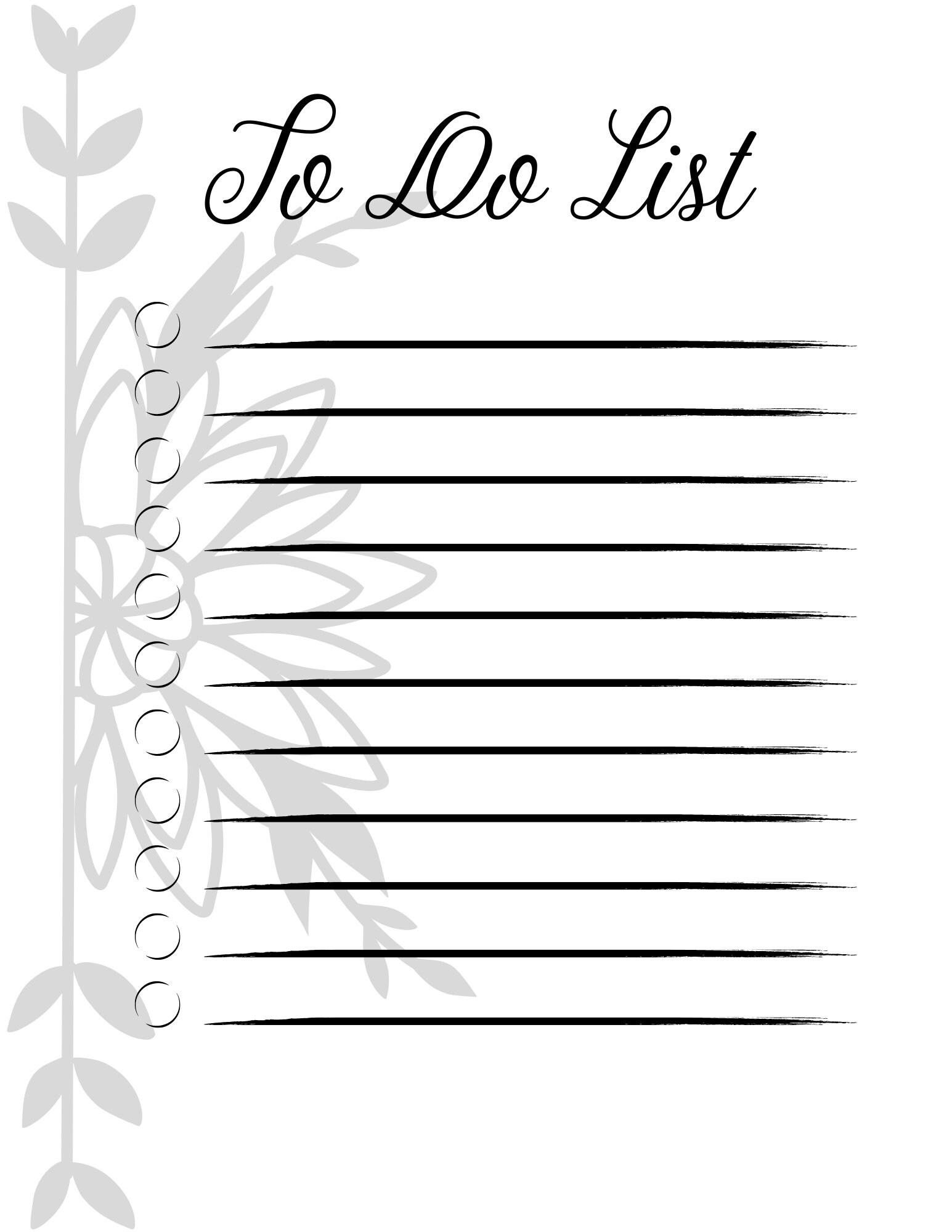 Flower Theme To-do List Pack - Printable - Etsy