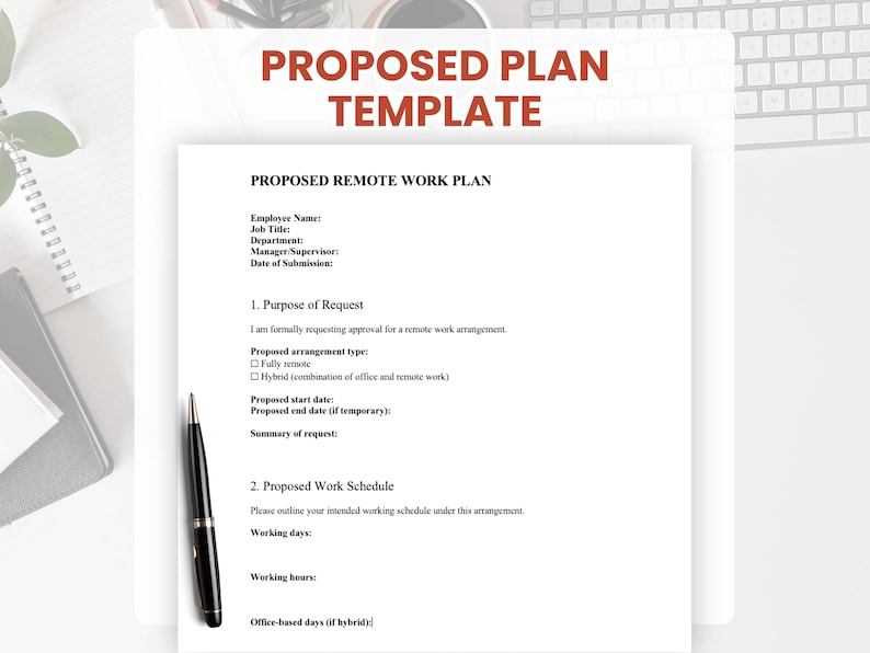 Remote Work Request Template Bundle: Letter Plan Emails Work From Home ...