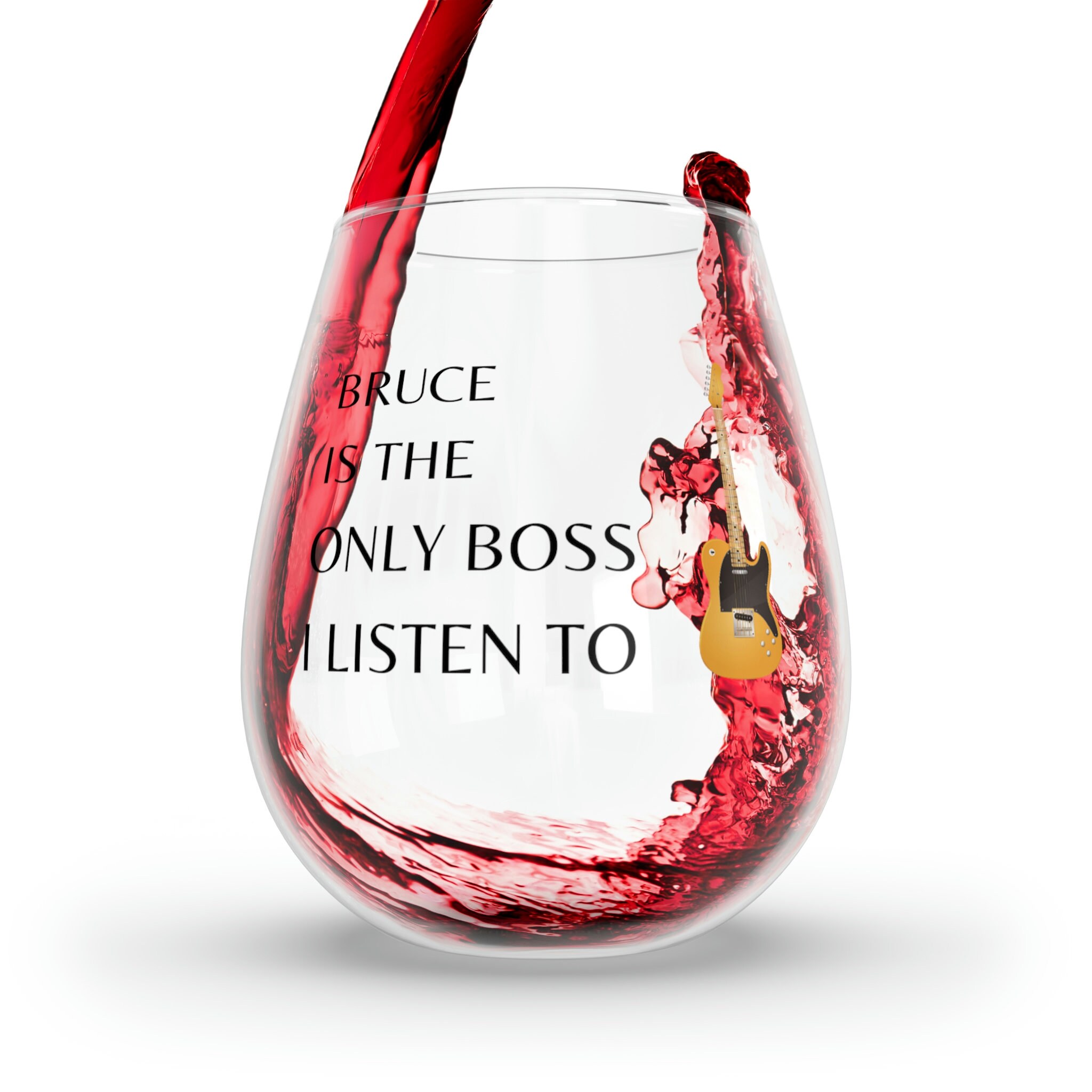 Bruce Springsteen Stemless Wine Glass is a Great Gift for Boss Fans and ...