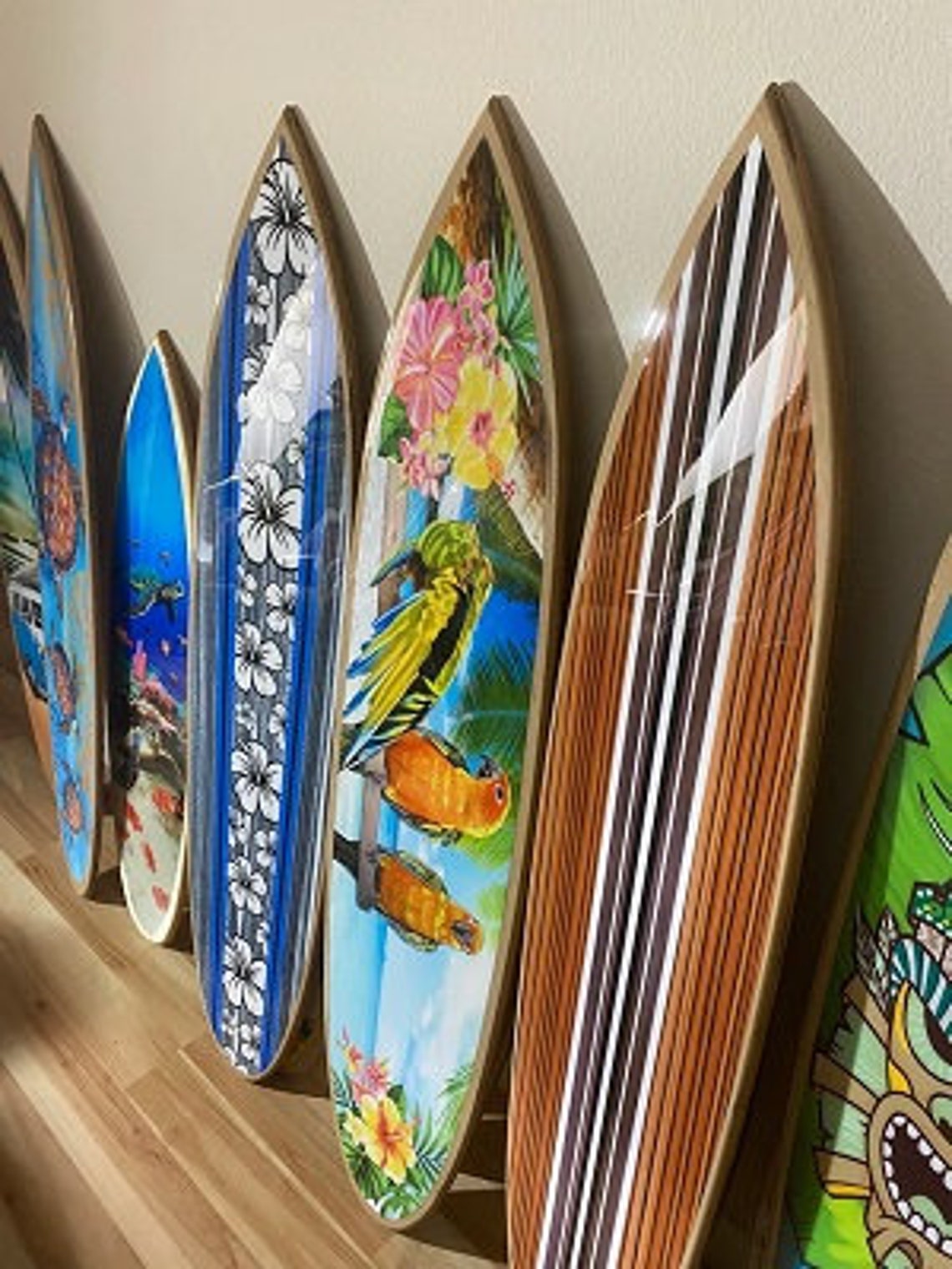 188 Cm Surfboard 3 Light Turtles Decor Art Tropical Bar - Etsy