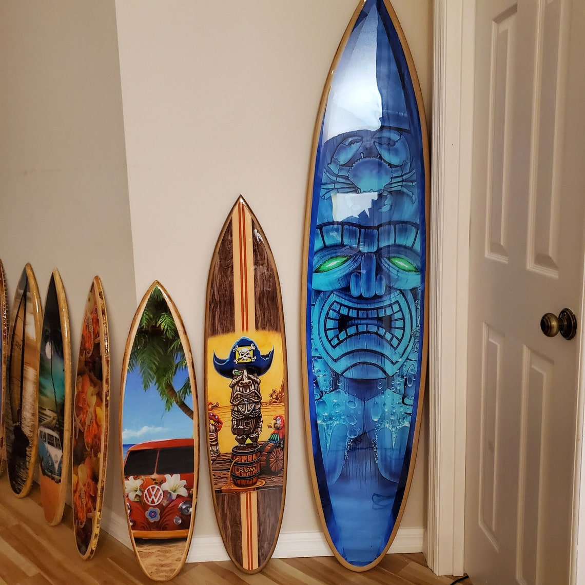 188 Cm Surfboard 3 Light Turtles Decor Art Tropical Bar - Etsy