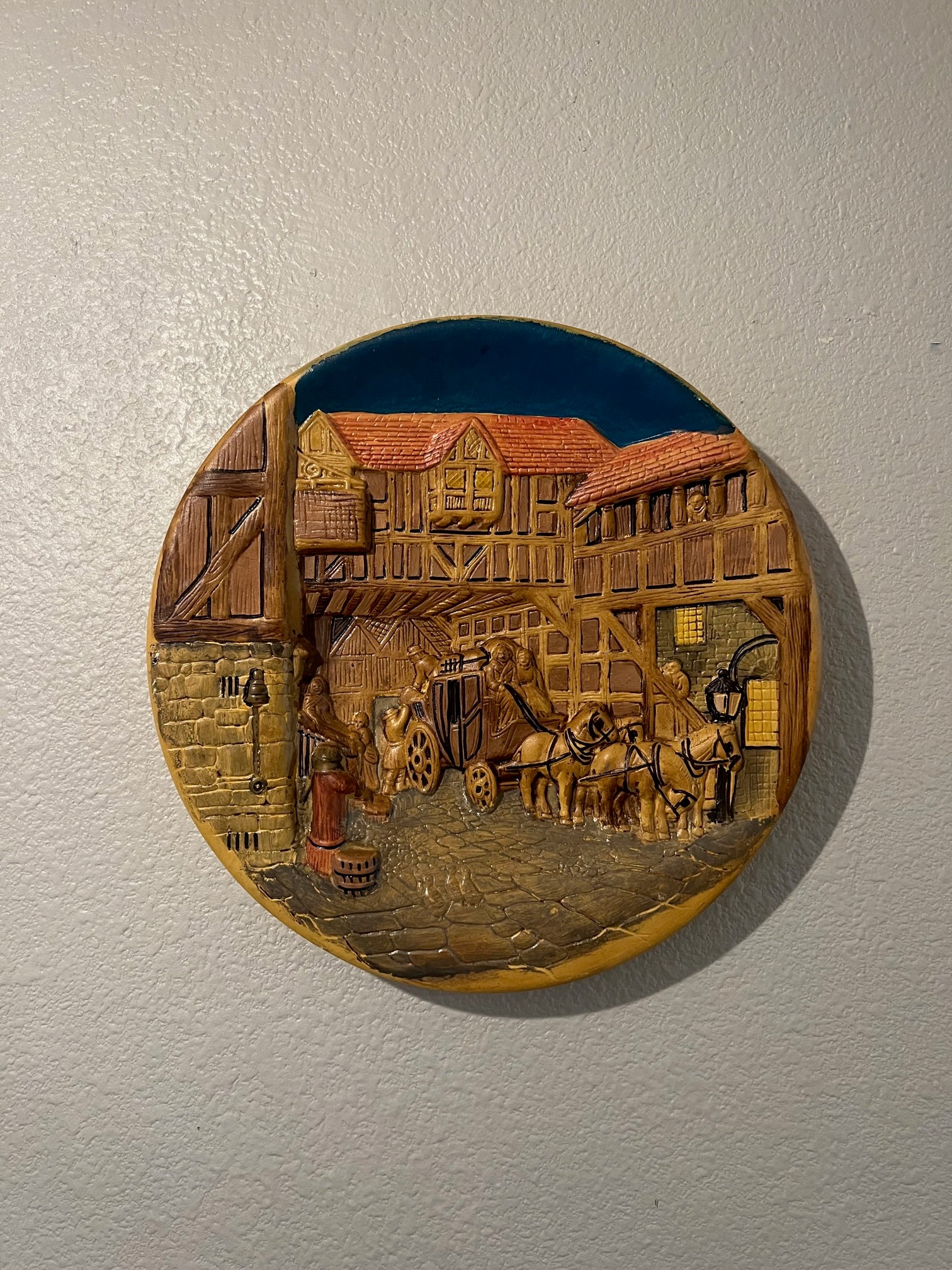 Two Bossons/usher Style 3D Chalkware Wall Plaques - Etsy