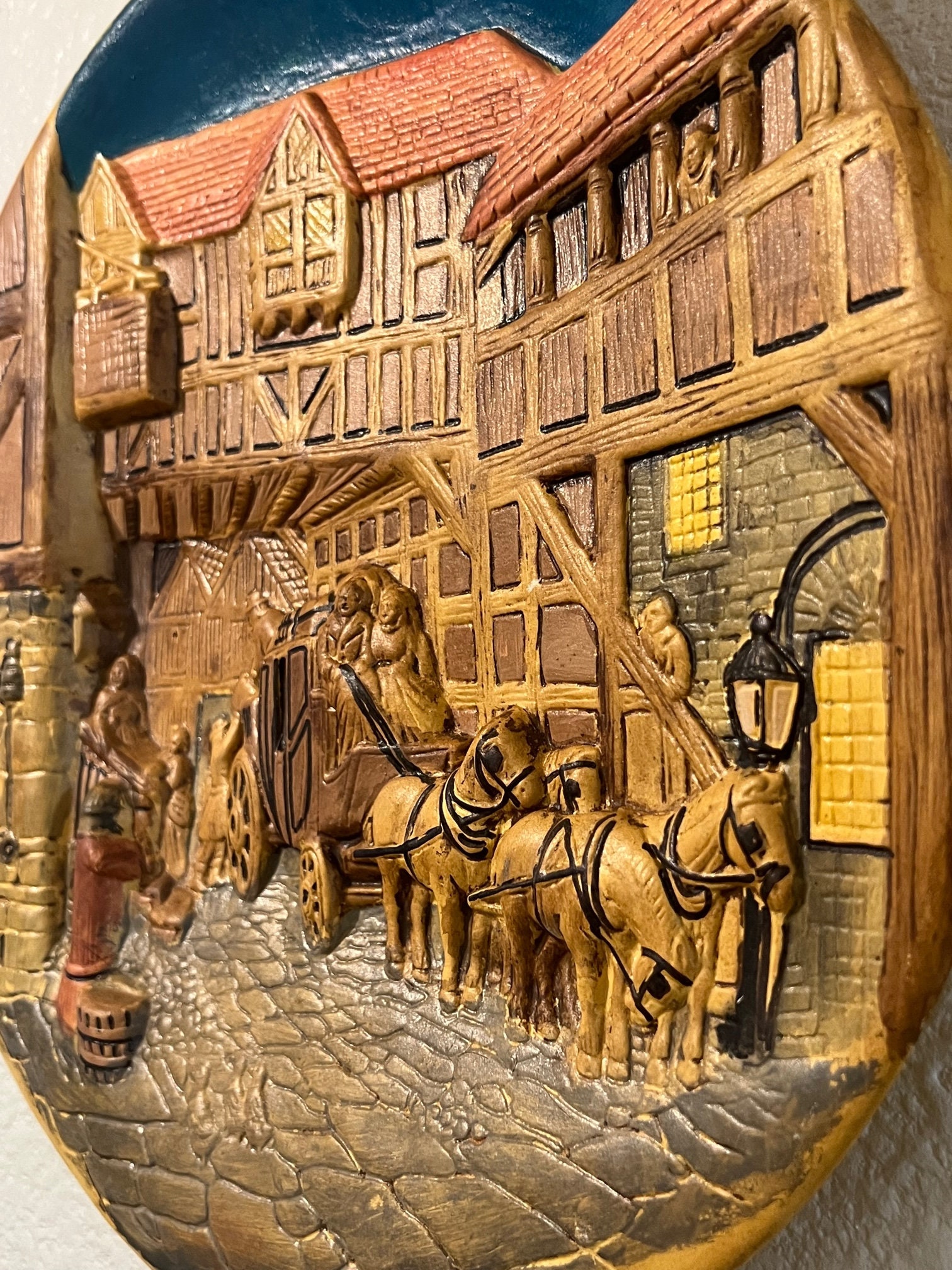 Two Bossons/usher Style 3D Chalkware Wall Plaques - Etsy