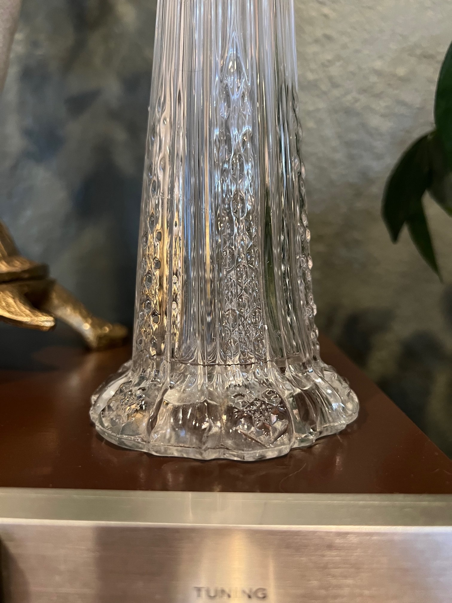 Vintage Bryce Higbee & Co. Clear Cut Glass Swung Vase 17 - Etsy