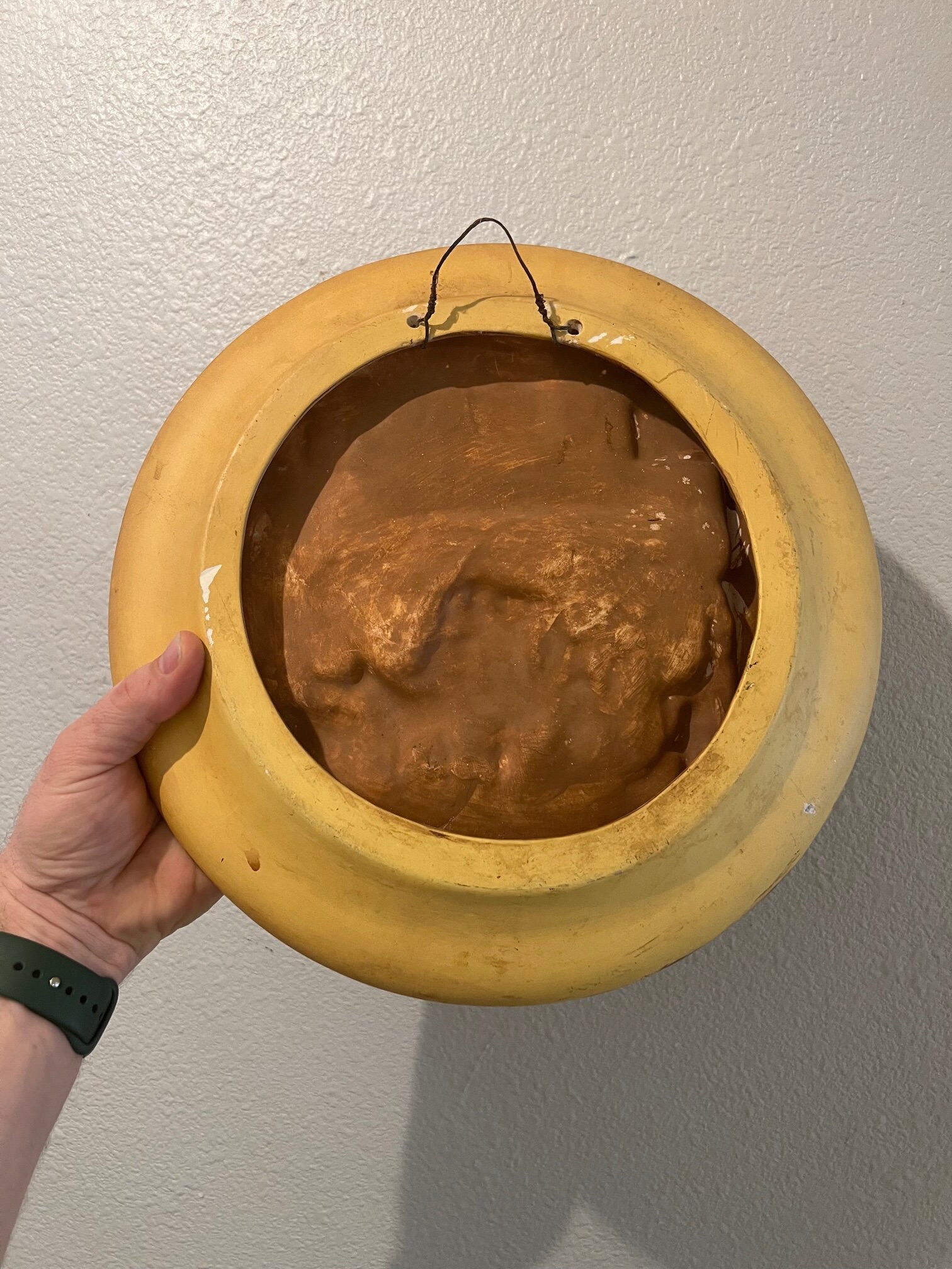 Two Bossons/usher Style 3D Chalkware Wall Plaques "arrival" and ...