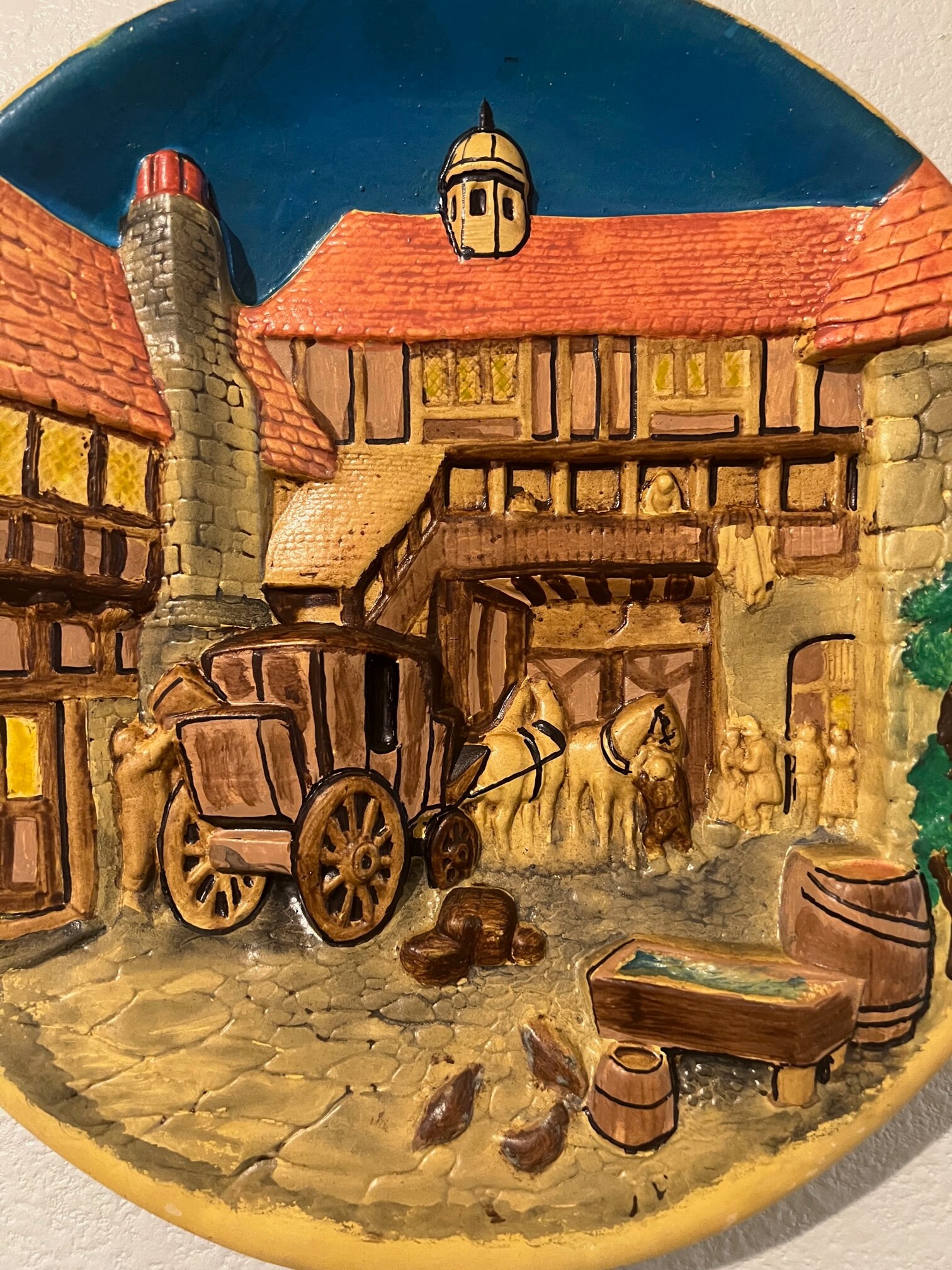 Two Bossons/usher Style 3D Chalkware Wall Plaques - Etsy