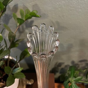 Vintage Bryce Higbee & Co. Clear Cut Glass Swung Vase 17 - Etsy