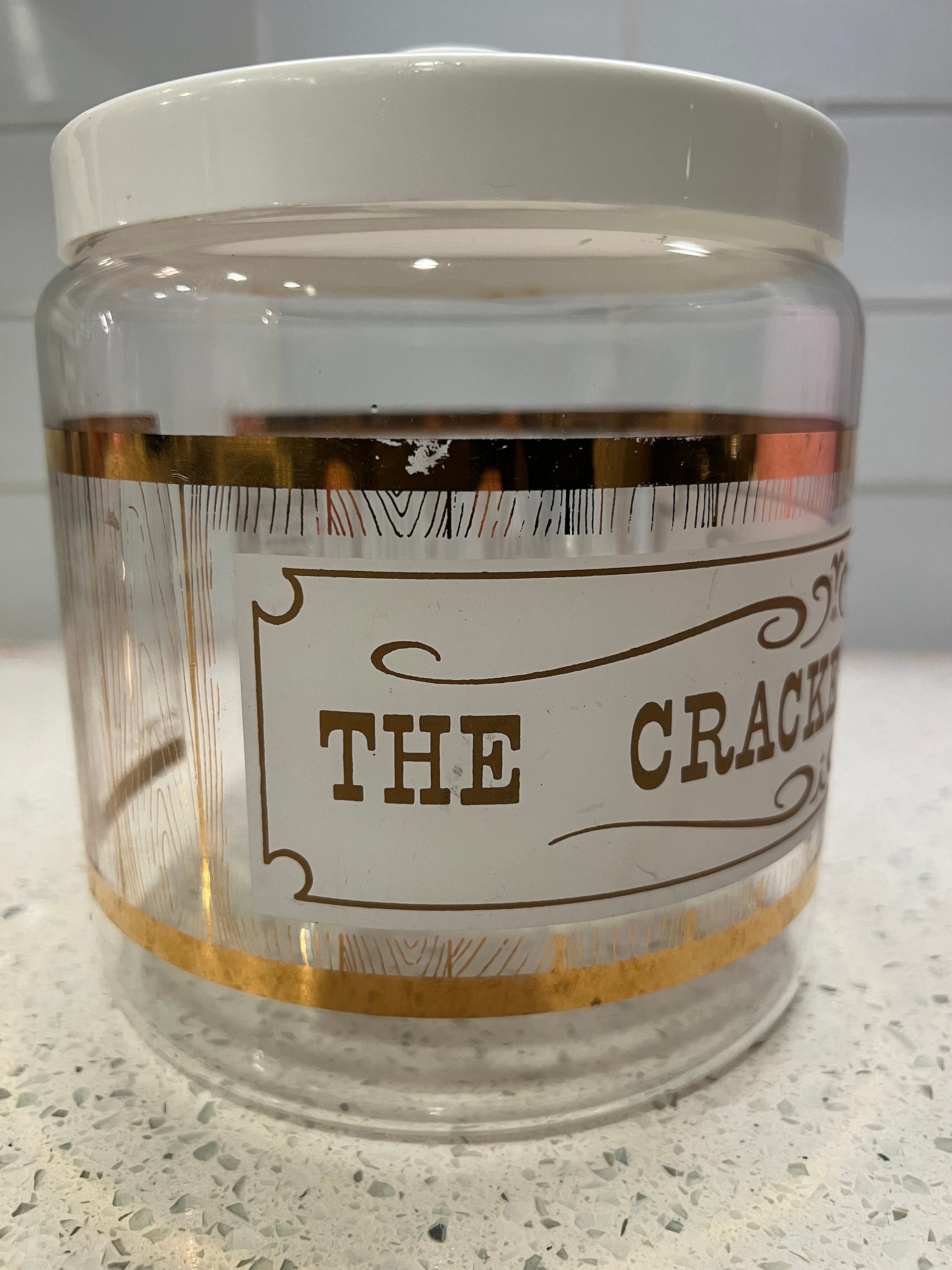PYREX “the Cracker Barrel” MCM Clear Glass Lidded Cookie Canister - Etsy