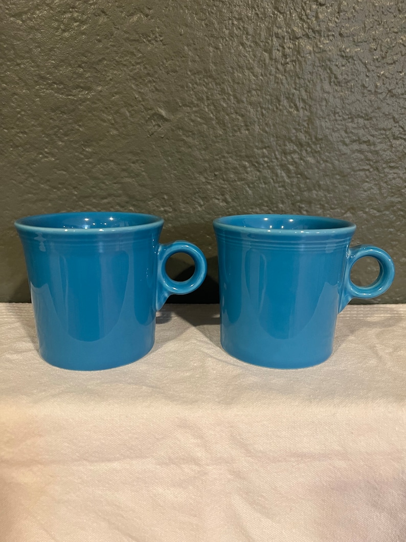 Fiesta Ware HLC USA Blue Coffee Mugs (pair) - Etsy