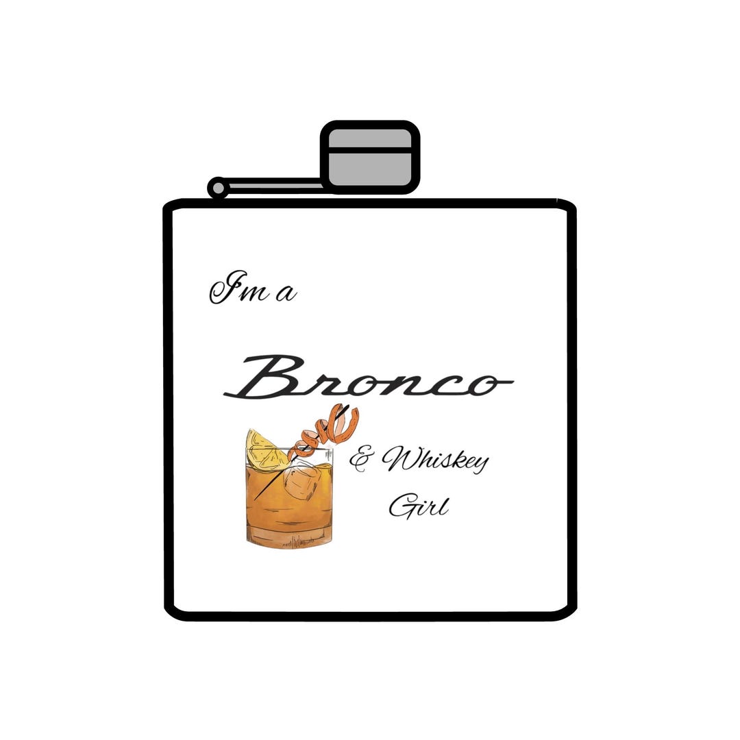 Whiskey and Bronco Girl Stainless Steel Flask, 6oz - Etsy