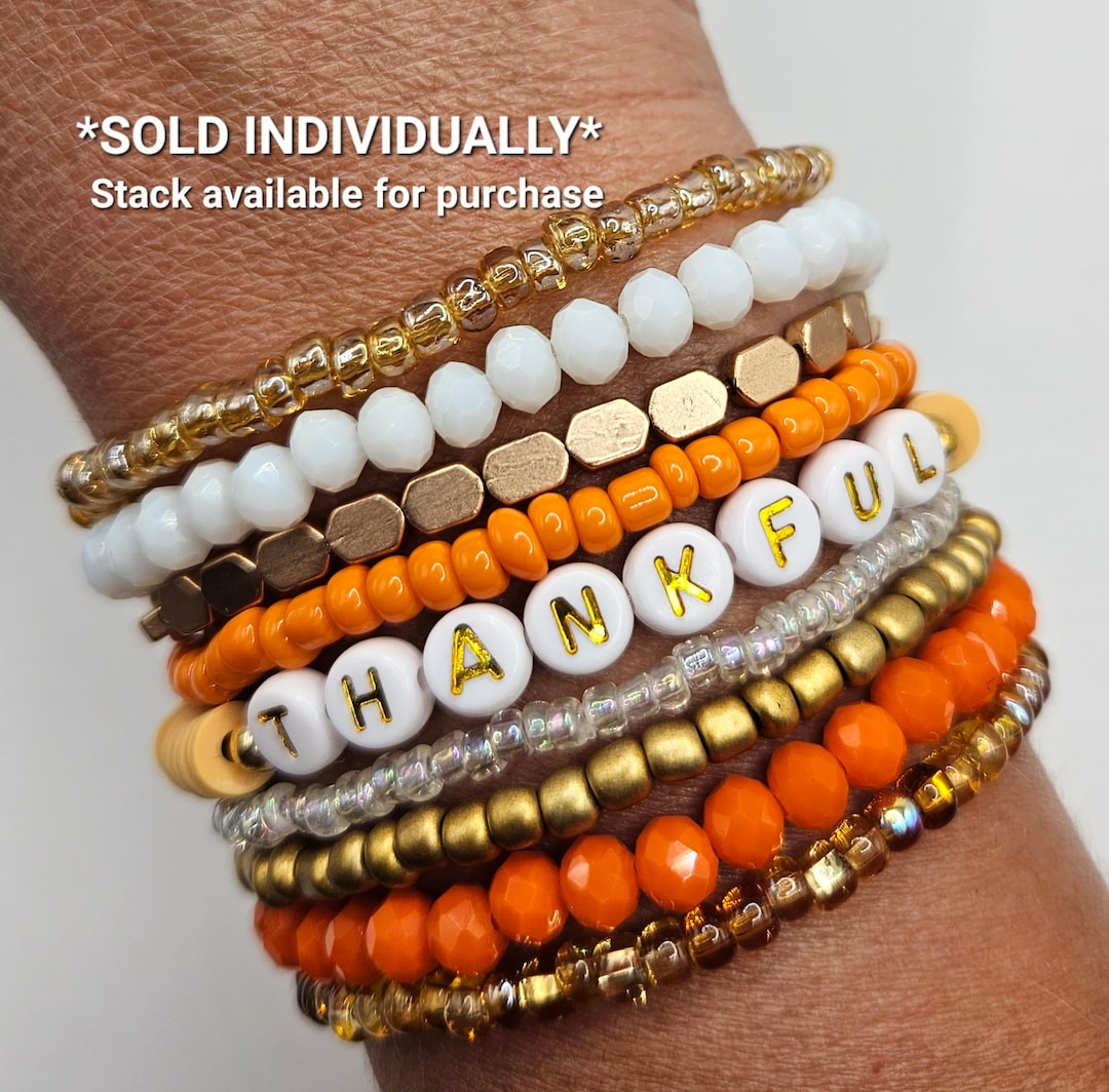 THANKFUL Fall Bracelet THANKSGIVING Friendship Bracelet Fall Bracelets ...