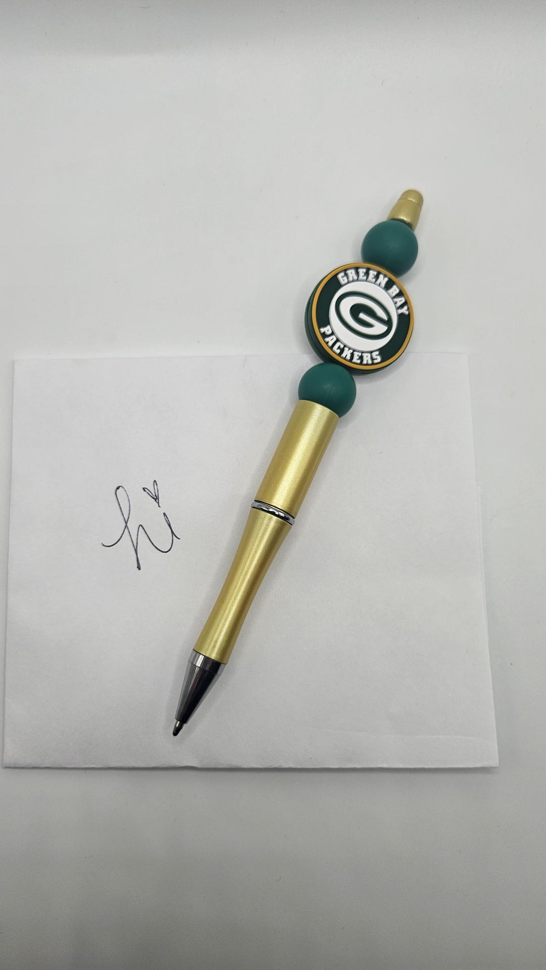Green Bay Packers Beaded Pen, NFL Football Gift - Etsy