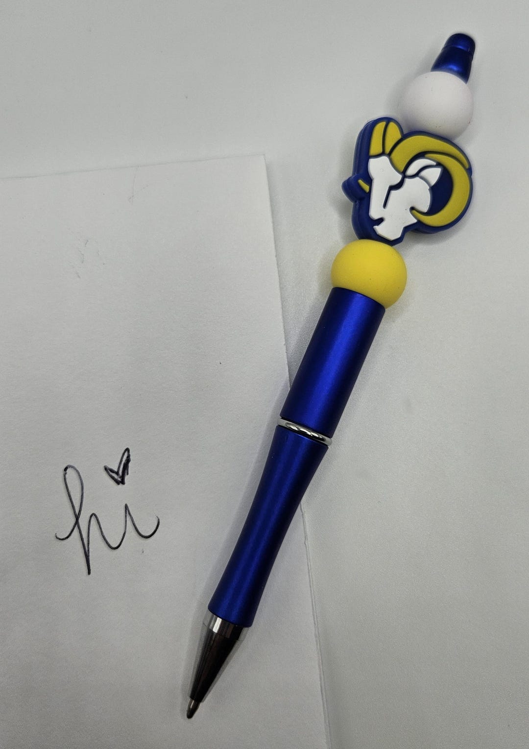 LA Rams Beaded Pen, NFL Football Fan Gift - Etsy