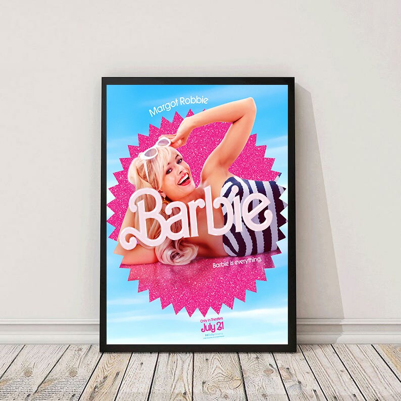 Barbie Movie Poster, Barbie Poster, Movie Poster, Margot Robbie Barbie ...