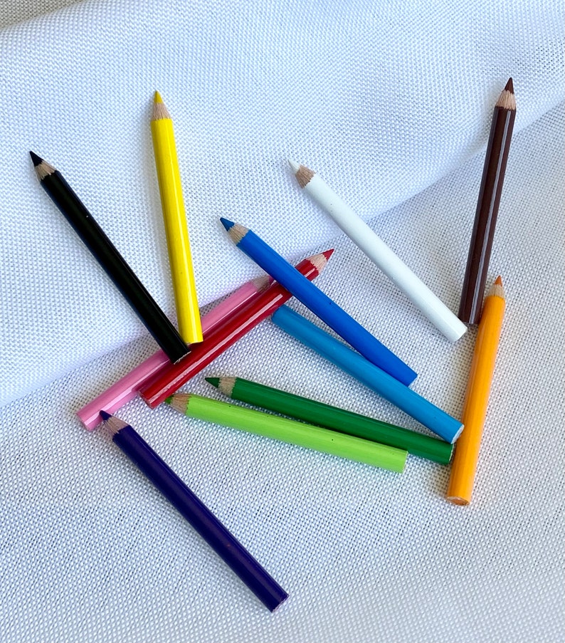 Tiny Miniature Colored Pencils | Kawaii Stationary | School Supplies - Etsy
