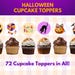 Kid-friendly Halloween Cupcake Toppers, Halloween Party Decor, Cake ...