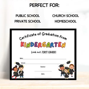 Editable Kindergarten Graduation Certificate, Transitional Kindergarten ...