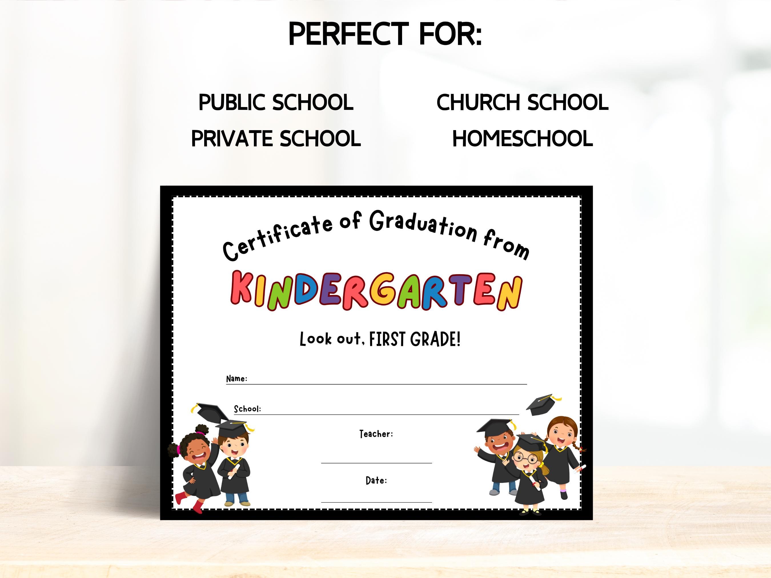 Editable Kindergarten Graduation Certificate, Transitional Kindergarten ...