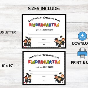 Editable Kindergarten Graduation Certificate, Transitional Kindergarten ...