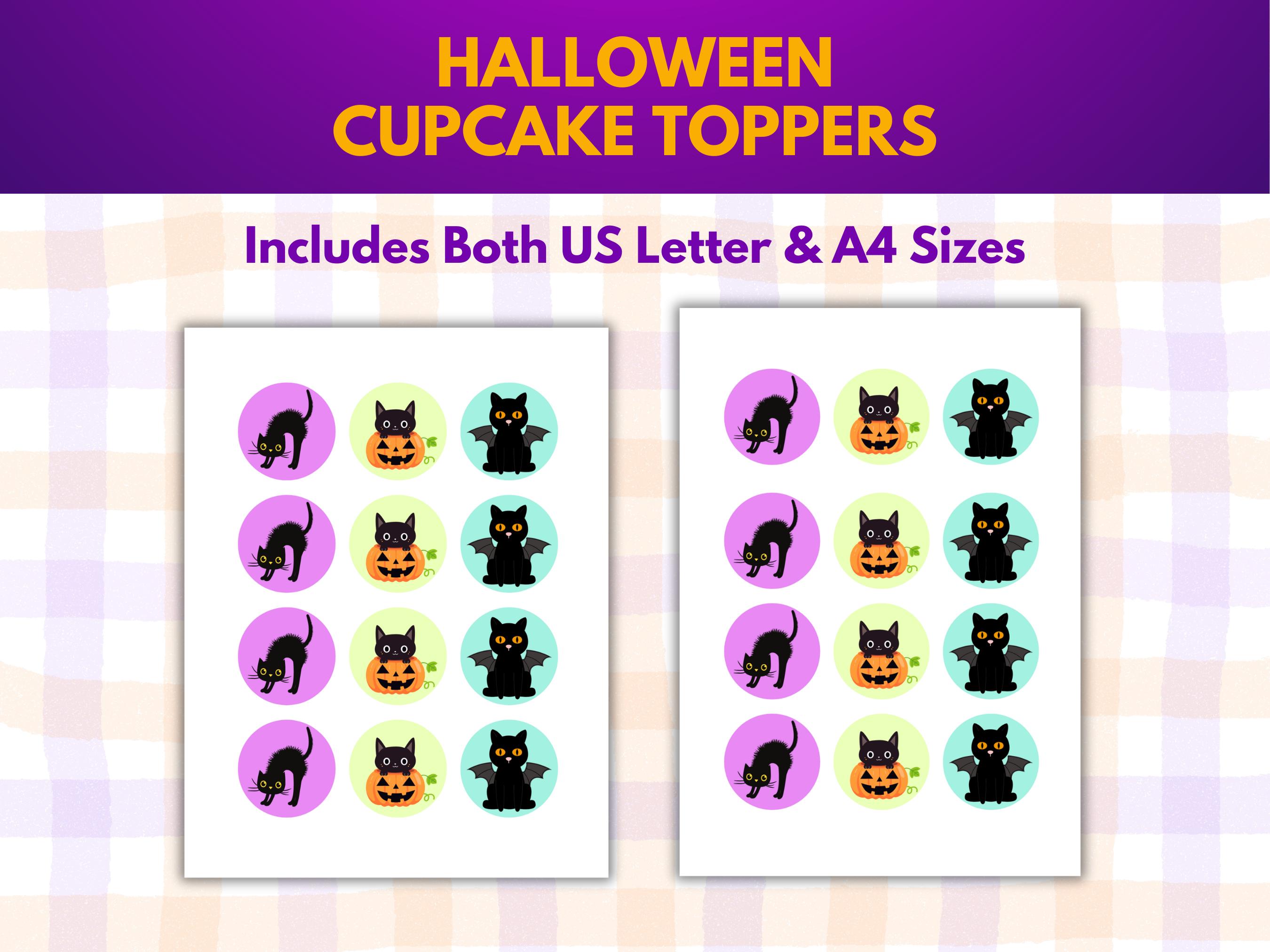 Kid-friendly Halloween Cupcake Toppers, Halloween Party Decor, Cake ...