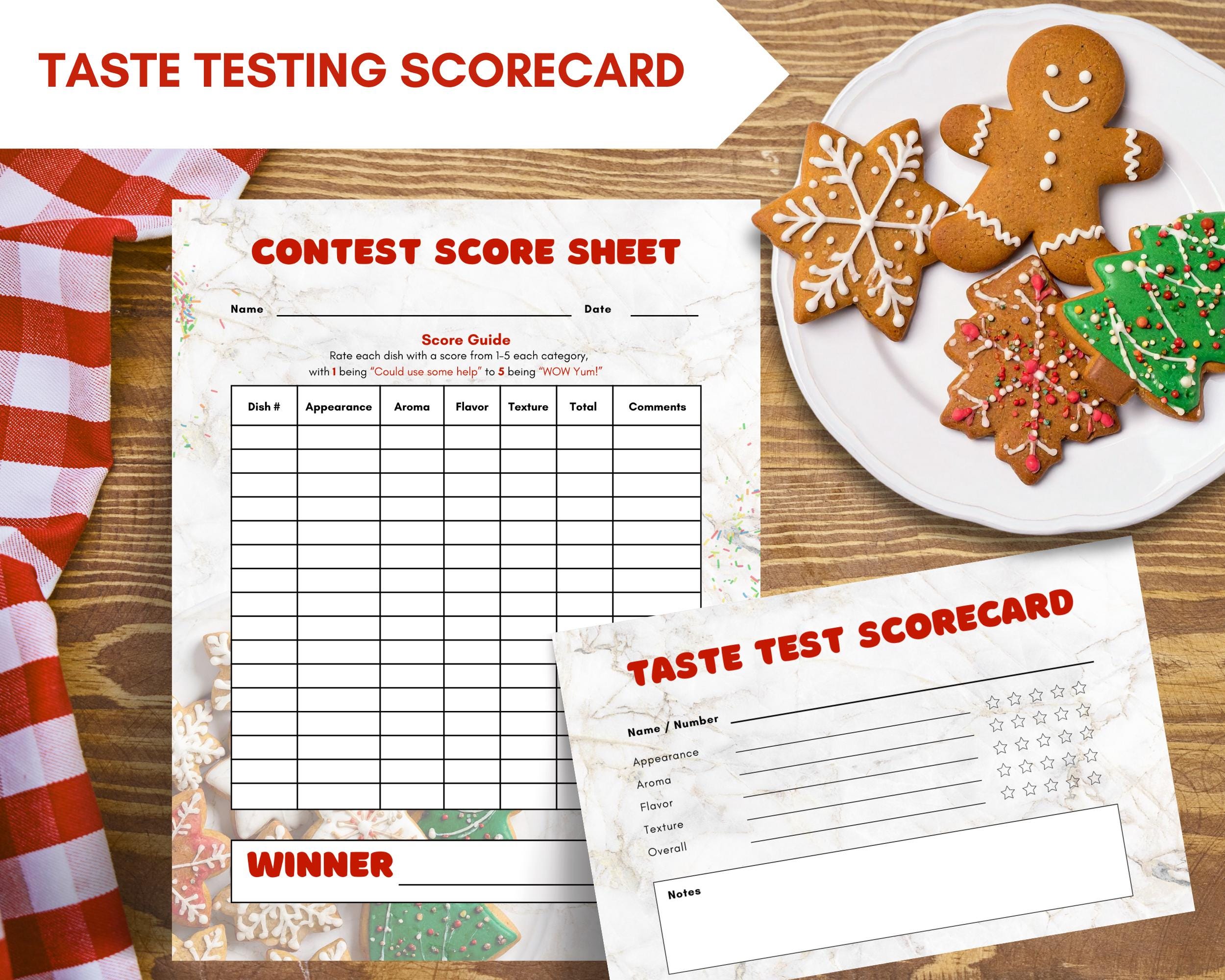 Christmas Cookie Contest Kit, Holiday Cookie Voting Ballot, Cookie ...